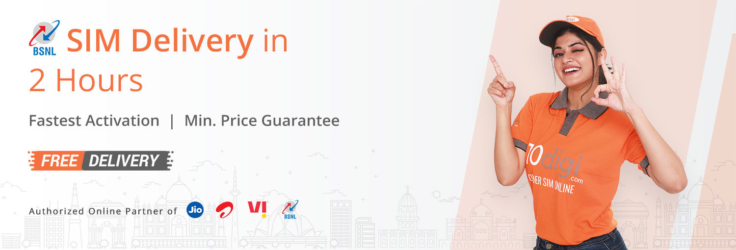 Buy BSNL SIM Card Online | Free SIM Delivery in 2 Hrs.